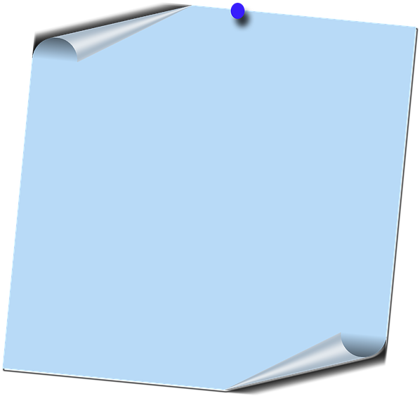 Post It Note Blue Png Clipart - Full Size Clipart (#1459111) - PinClipart