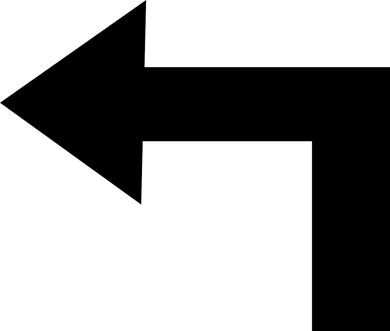 Arrow Bend Black Corner Png Image - Left Turn Arrow Clip Art ...