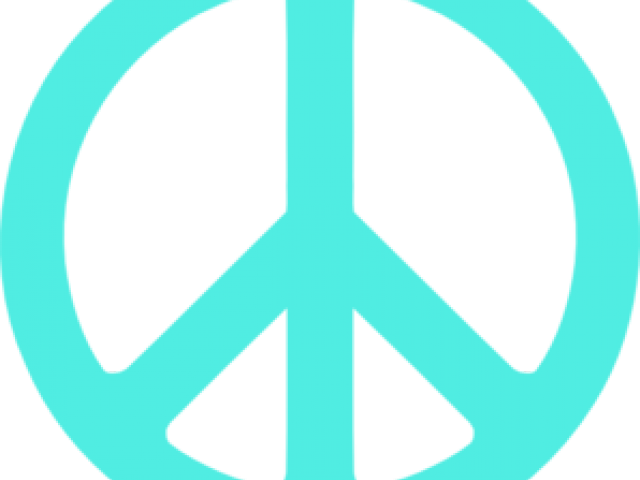 Peace Symbol Clipart Teal - Peace Symbols - Png Download - Full Size ...