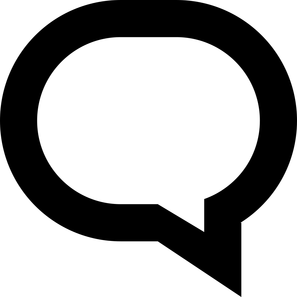 Oval Speech Bubble Outline Comments - Icon Clipart - Full Size Clipart ...