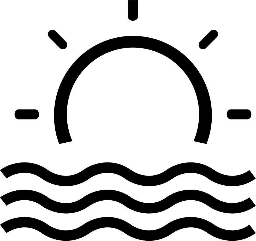 Beach, Sun, Umbrella, Water, Waterfront Icon - Beach Icon Png ...