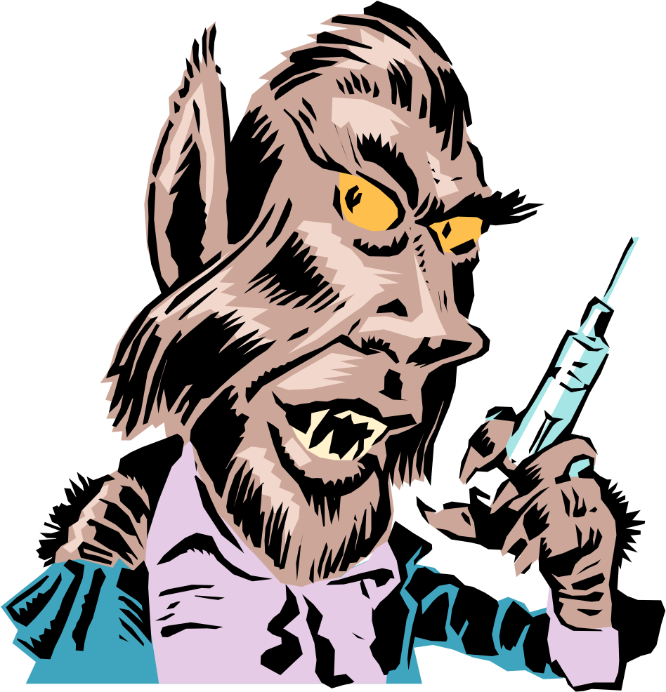 Download Clip Art Details - Needling Werewolf Large Tote Bag, Adult ...