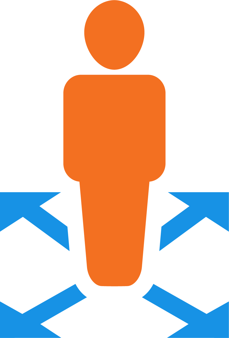 Person With Direction Arrows Icon - Person Clipart - Full Size Clipart ...