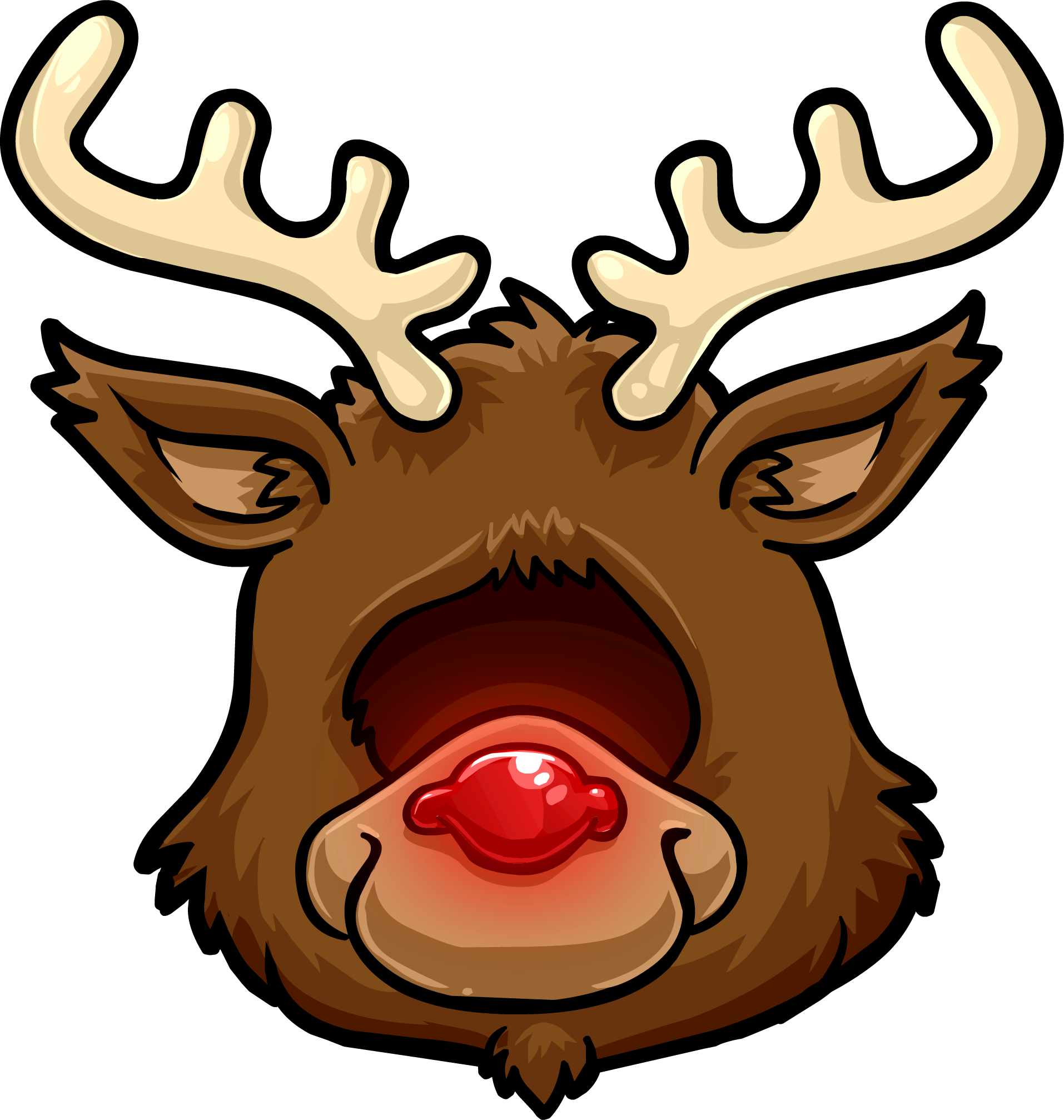 Reindeer Head Clipart - Full Size Clipart (#1489094) - PinClipart