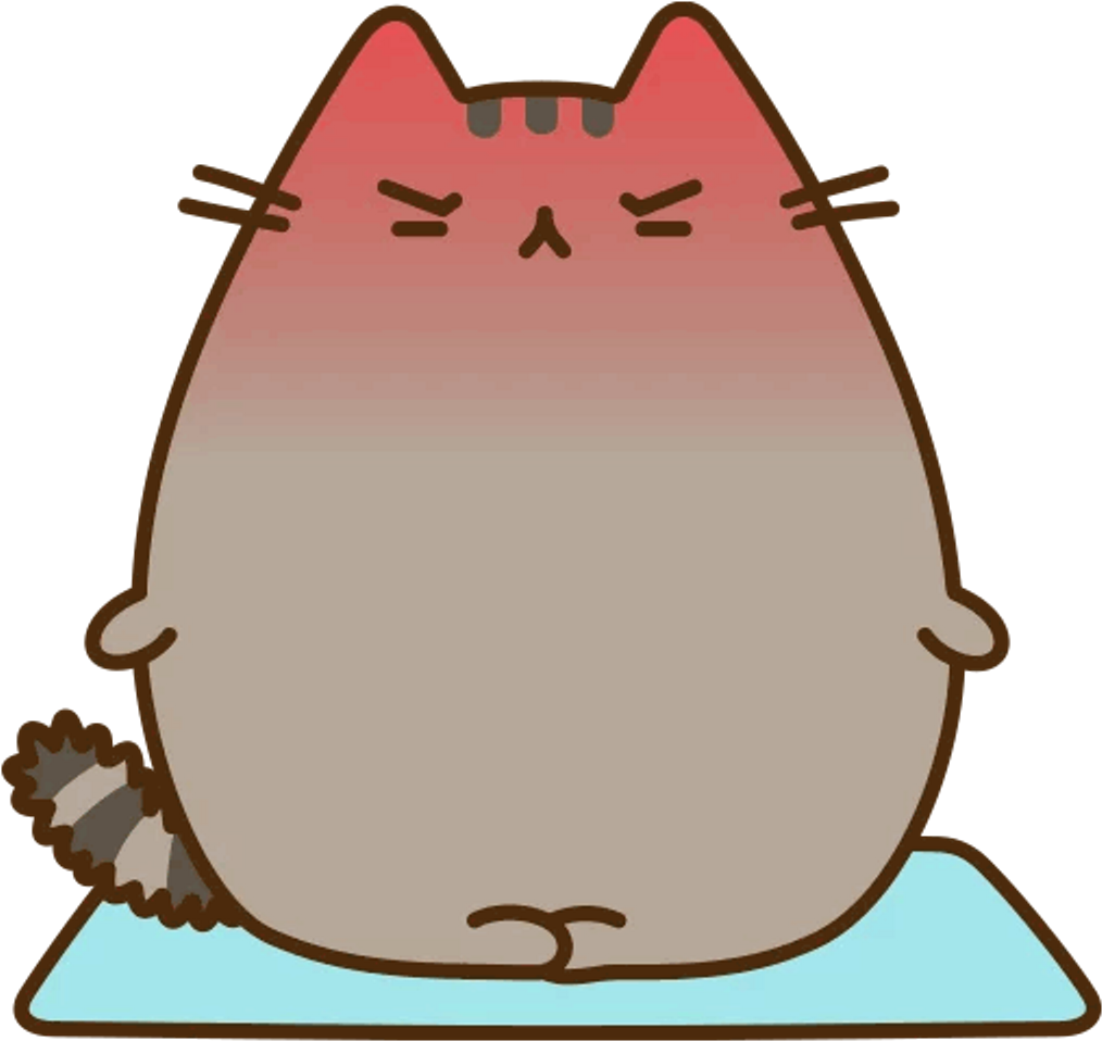 Karma Yoga Calm Pusheen Cat Kitty Cute Tumblr Nervous - Pusheen Clipart ...