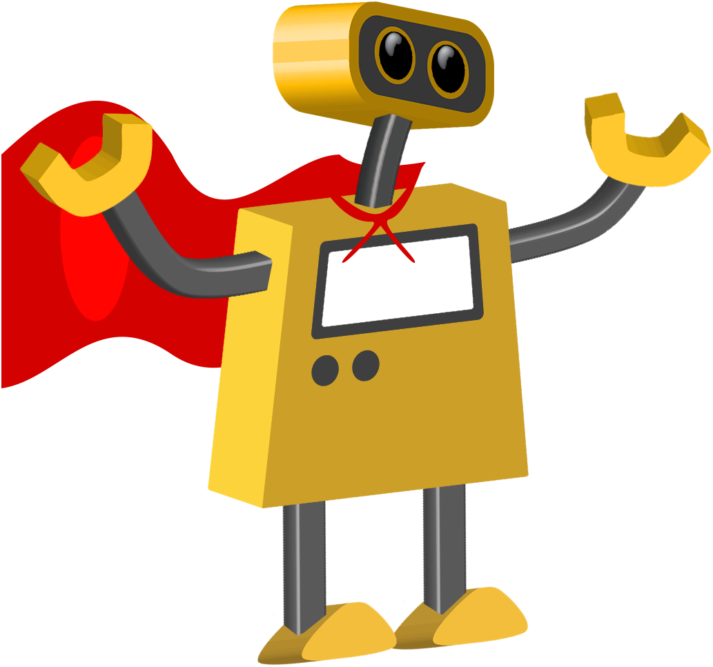 Standing Superbot - Bitmap And Vector Cartoon Image Download Clipart ...