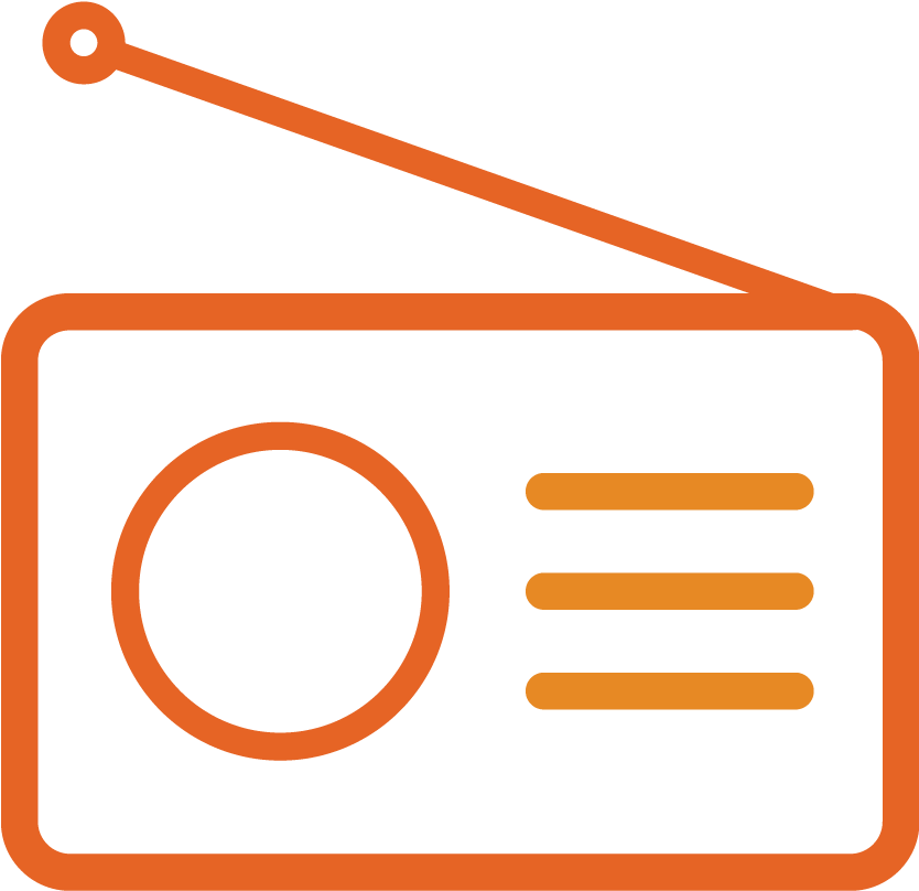 Radio Advertising Icon Clipart Radio Advertisement - Orange Radio Icon ...