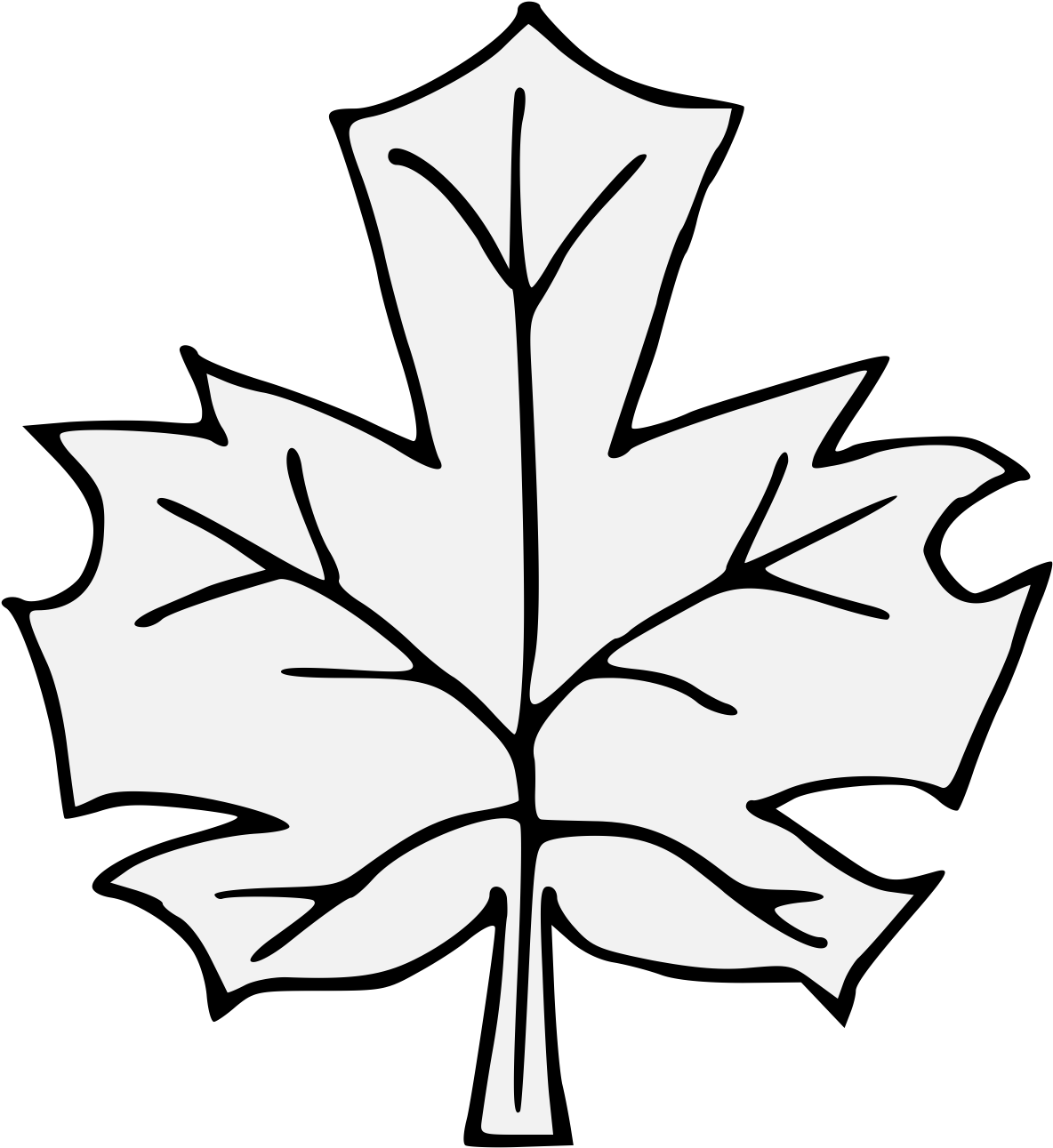 Maple Leaf Clipart Traceable - Maple - Png Download - Full Size Clipart ...