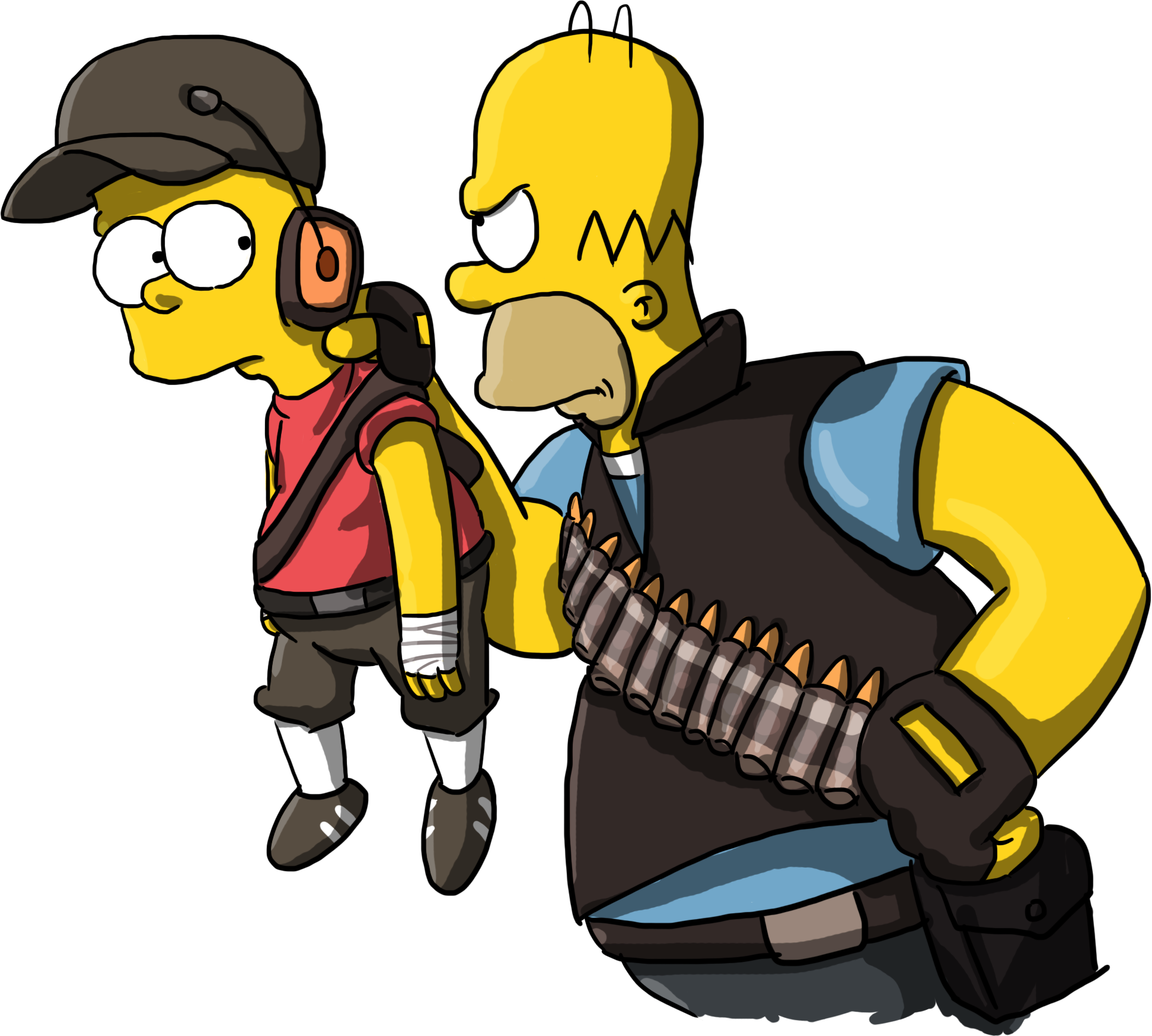 Team Fortress 2 Bart Simpson Maggie Simpson Homer Simpson - Simpsons ...