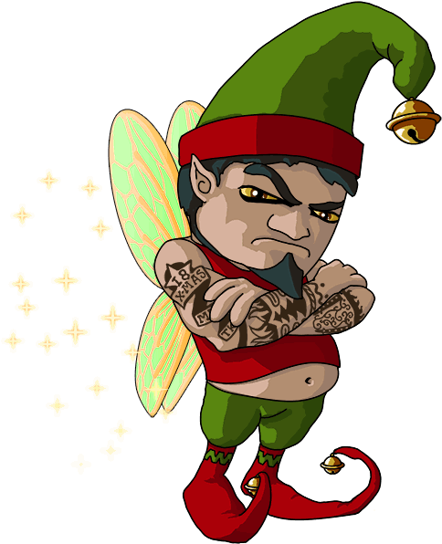 Grumpy Elf Clipart - Grumpy Pixie - Png Download - Full Size Clipart ...