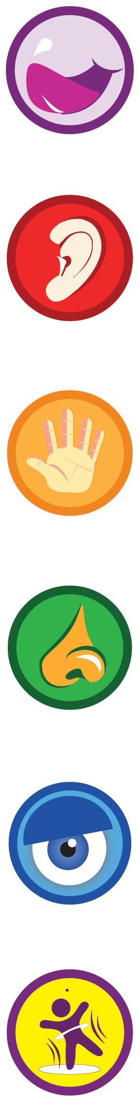 Senses Vertical-01 - Sensory Symbols Clipart - Full Size Clipart ...