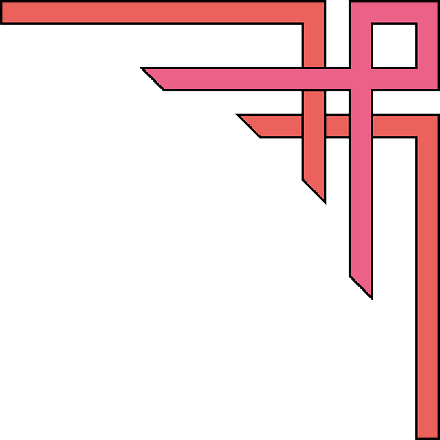 Red Graphic Corner Design - Page Corner Design Modern Clipart - Full ...