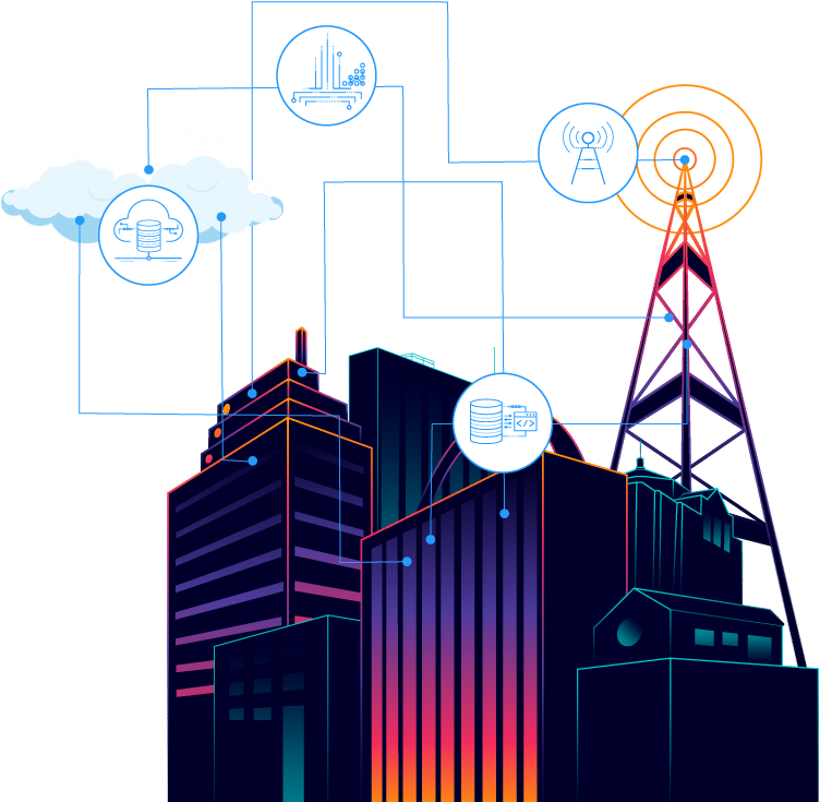 City Buildings And Towers Netrality Interconnected - Netrality Clipart ...