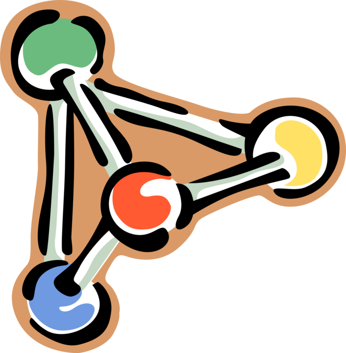 Download Vector Illustration Of Chemistry Molecule Atoms Held ...