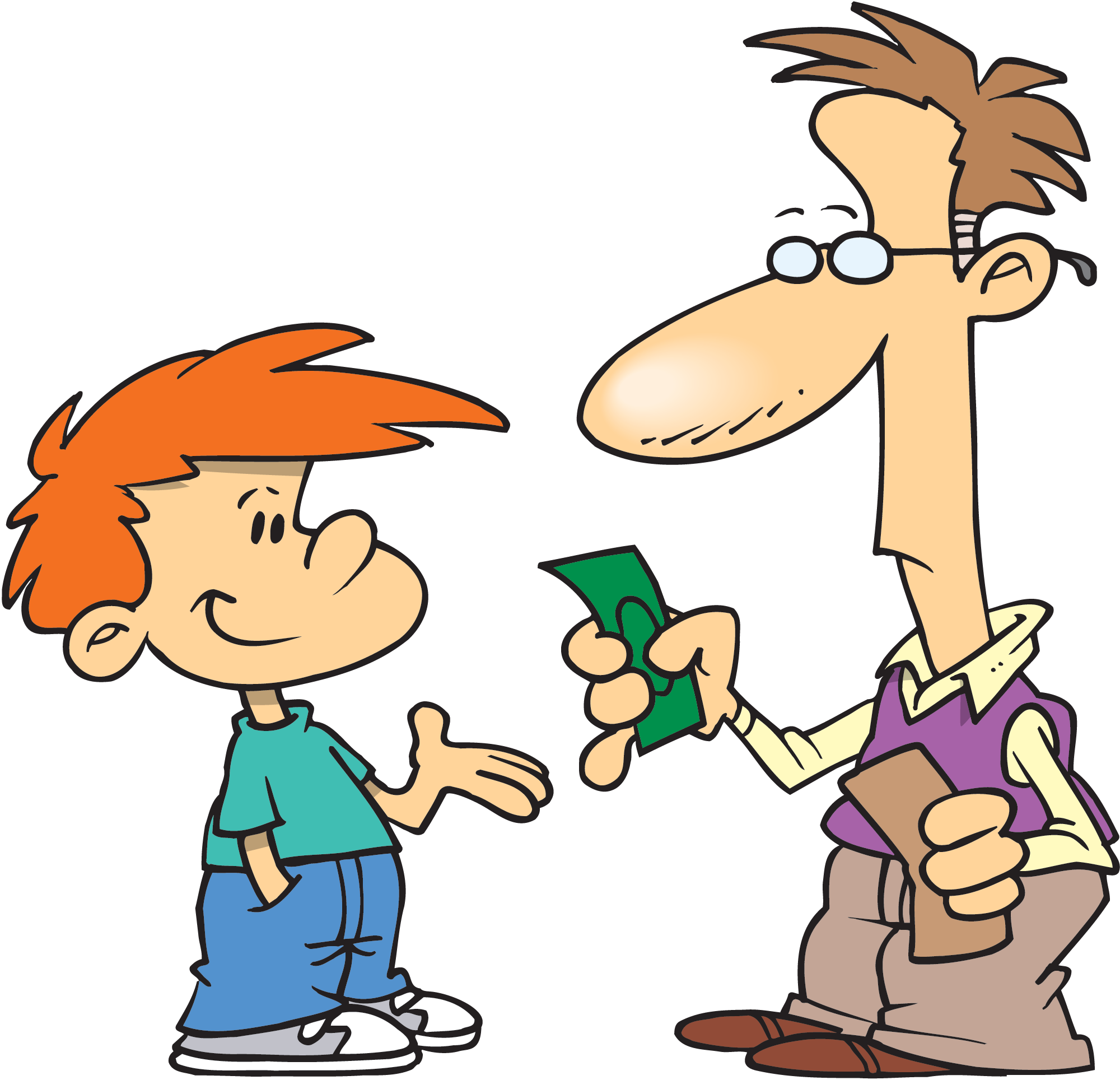 Negotiation Clipart Salesperson - Allowance Cartoon - Png Download ...