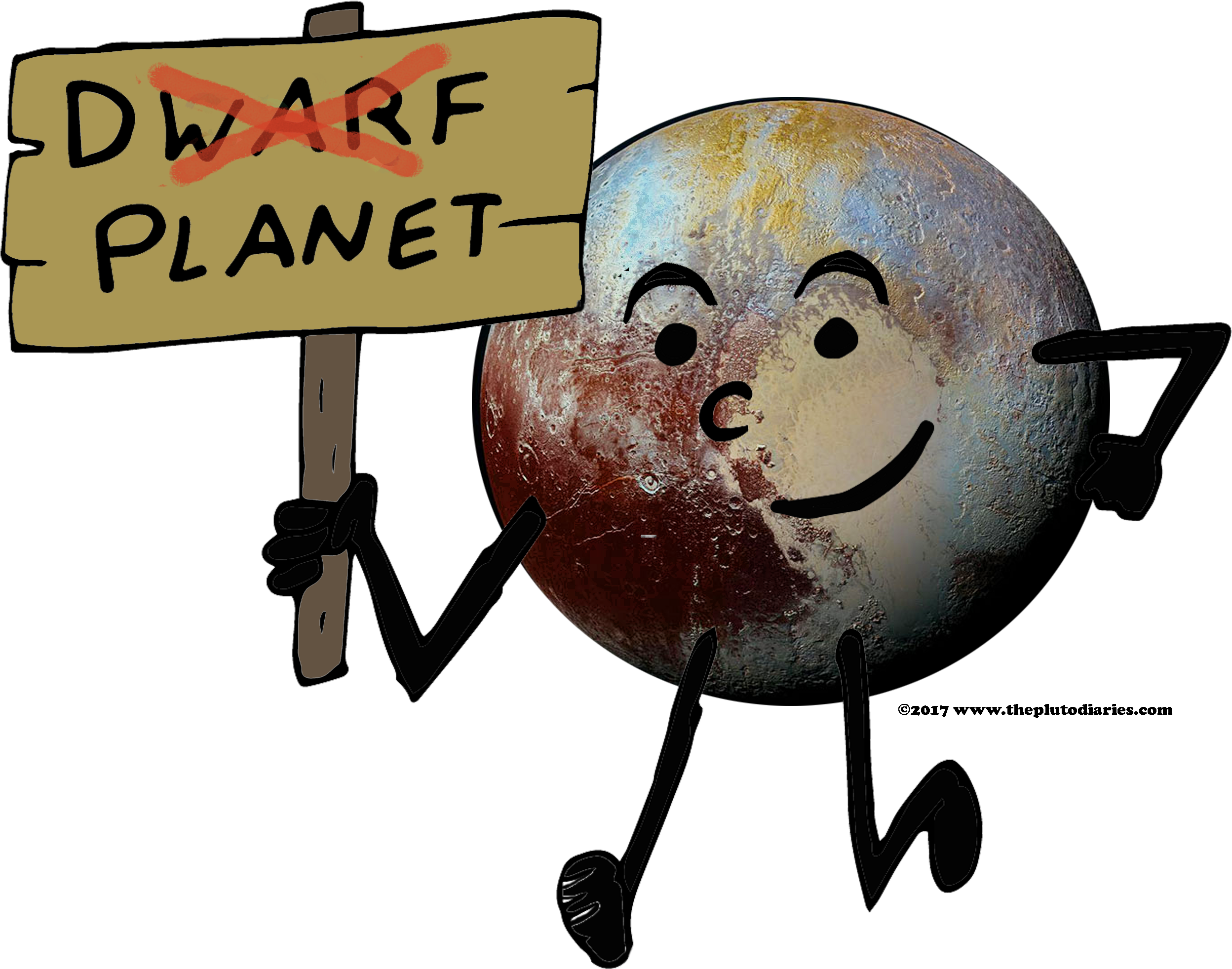 Download Use This Image When You Feel Like Promoting Pluto's - Dwarf Planet Pluto Cartoon ...
