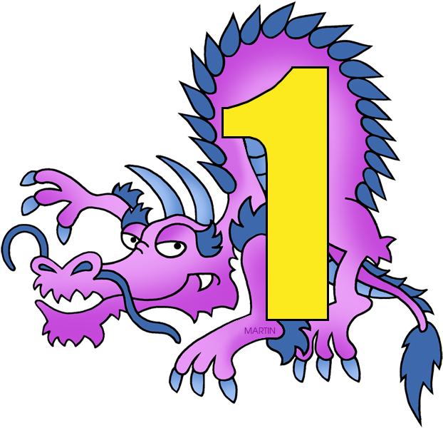 Number 1 - Chinese Dragon Clipart - Full Size Clipart (#160282 ...