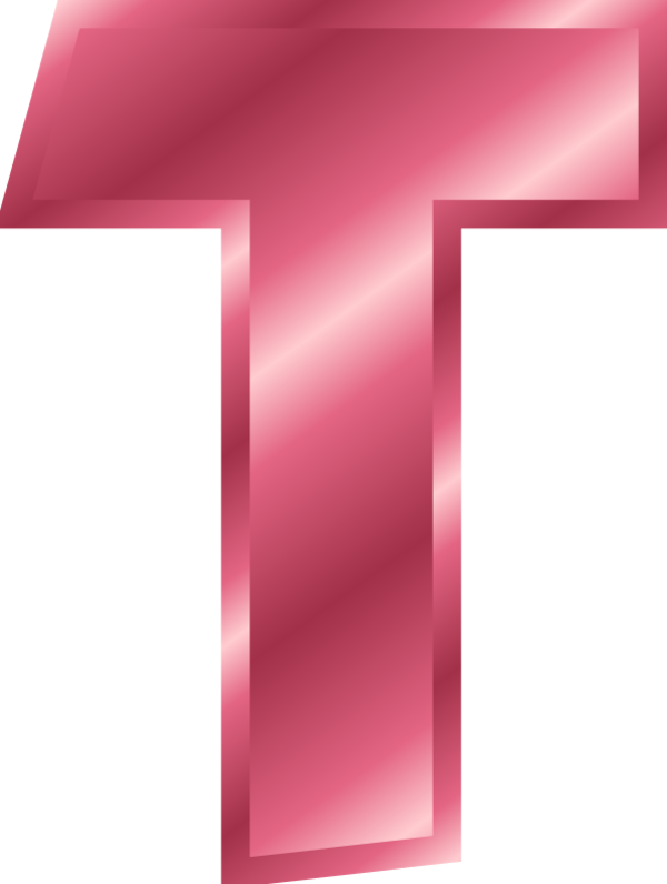 Alphabet Letter T - Letter T Color Pink Clipart - Full Size Clipart ...