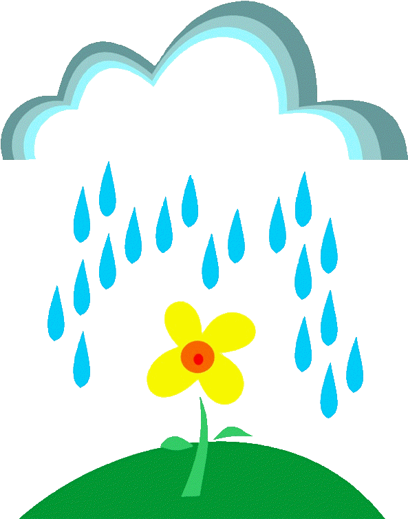 Spring Clip Art Pg - Rain And Flowers Clipart - Png Download - Full ...