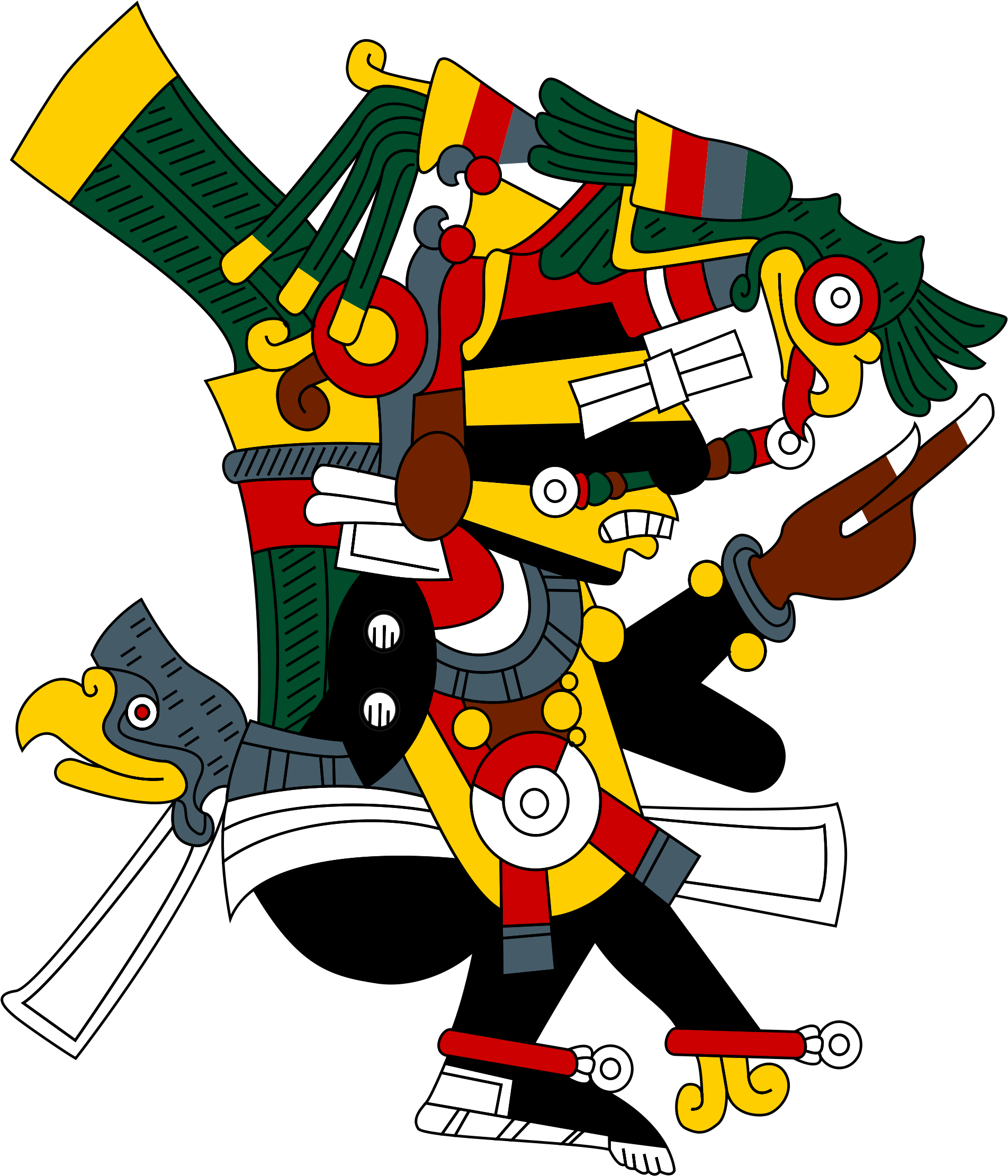 File Tezcatlipoca Svg Wikimedia - Tezcatlipoca Transparent Clipart ...