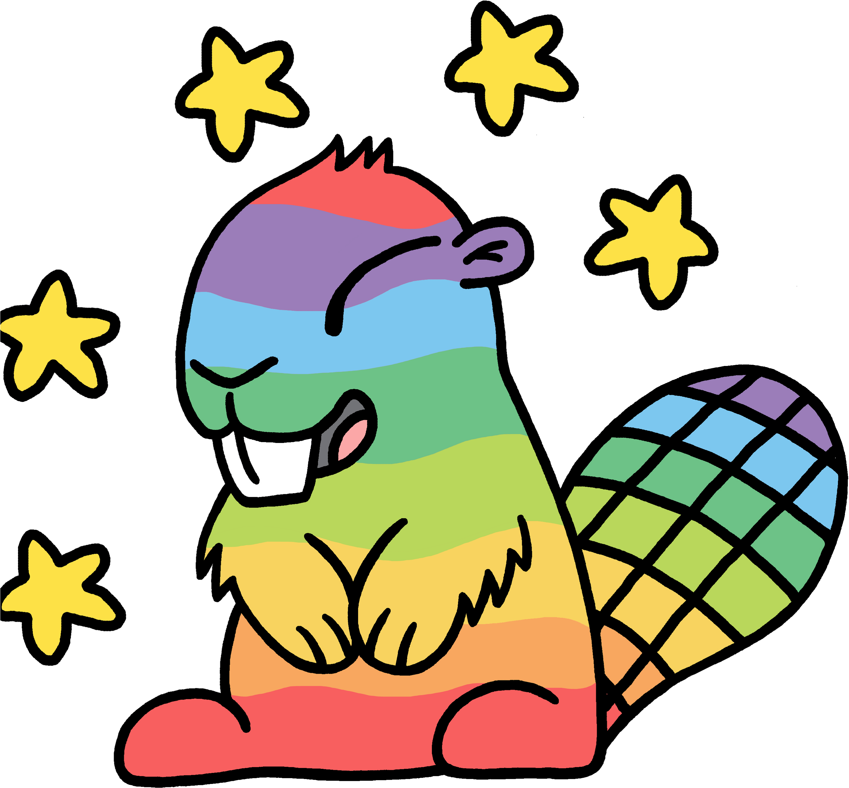 Rainbow Adsy - Rainbow Beaver Clipart - Full Size Clipart (#1611678 ...