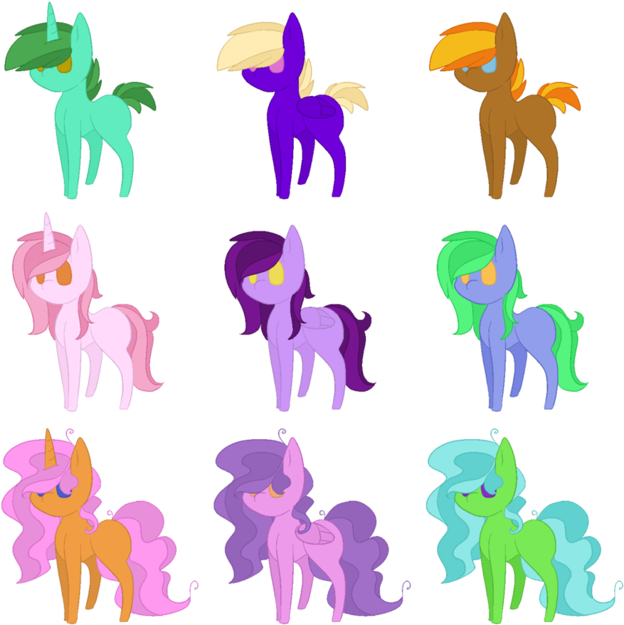 My Little Pony Adoptables 3 [open] By Oreo-ponies - Pony Clipart - Full ...