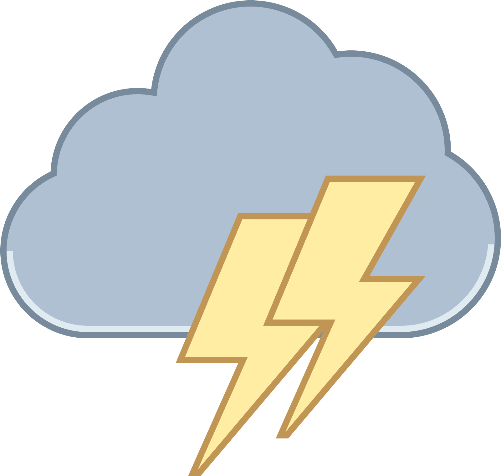 Cloud Lightning Icon Clipart - Full Size Clipart (#1617776) - PinClipart