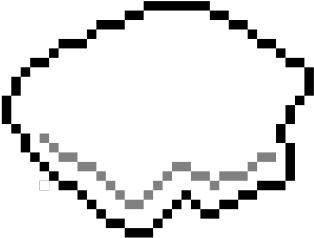 8 Bit Clouds - Cute Black And White Pixel Clipart - Full Size Clipart ...