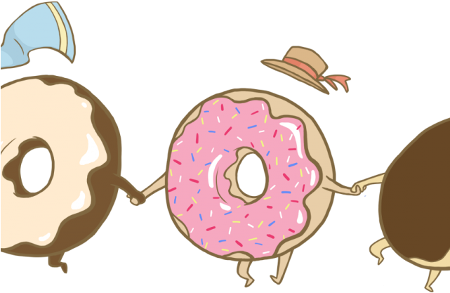 Happy Birthday Clipart Donut - Cartoon Donuts Png Transparent Png ...