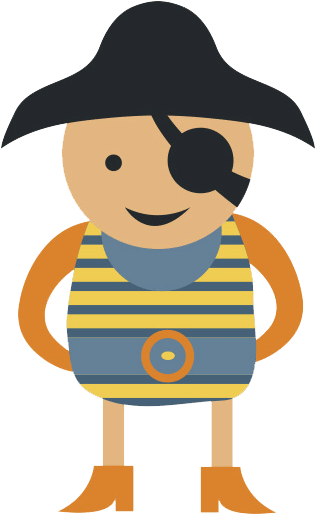 Pirata Infantil 2 - Pirate Cartoon Png Drawing Clipart - Full Size ...
