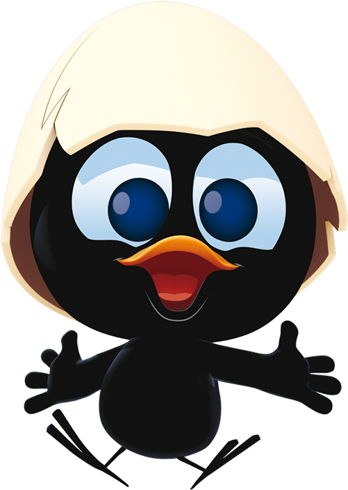 Calimero Happy Jumping - Calimero Çizgi Film Karakteri Clipart - Full ...