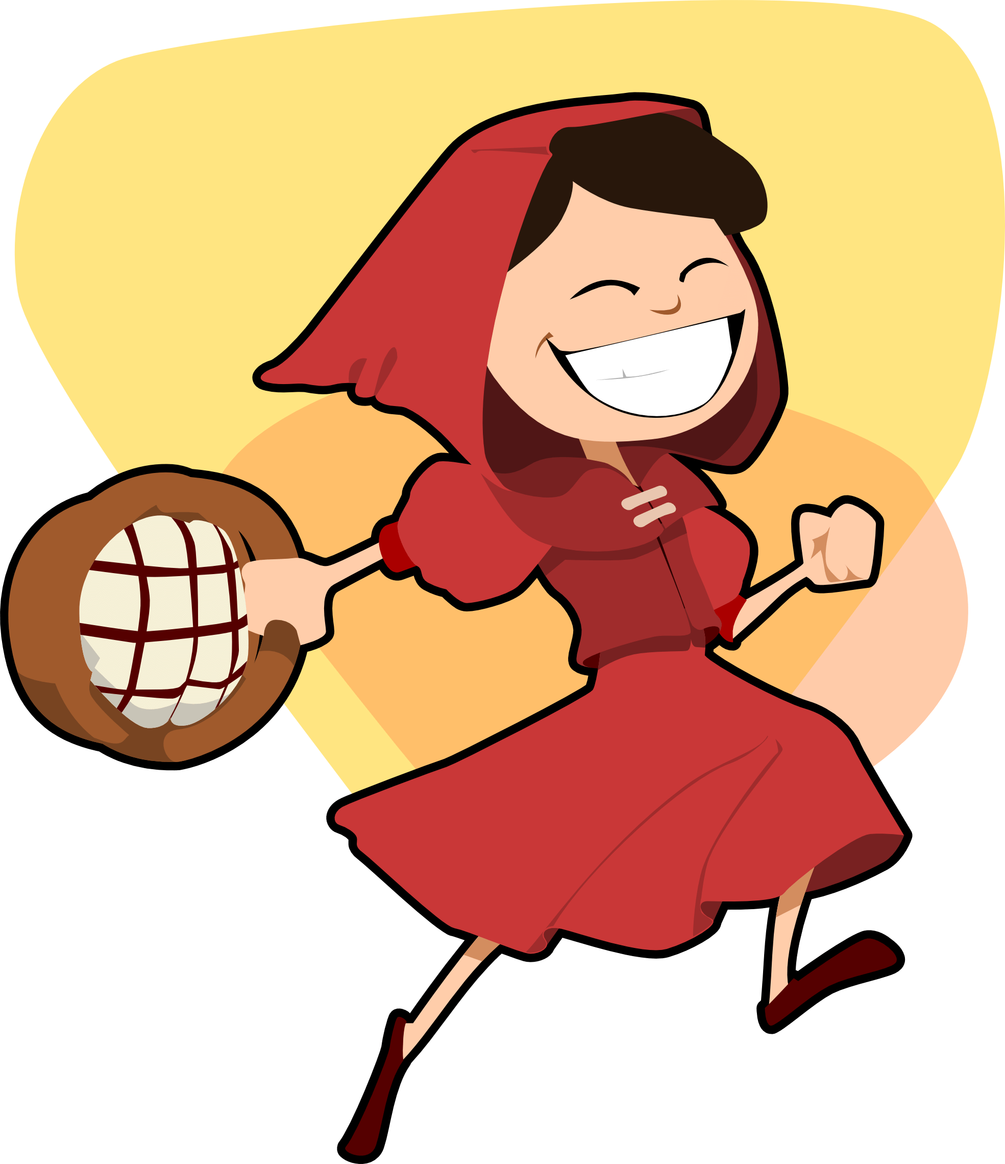 Riding Clipart - Cartoon Red Riding Hood - Png Download - Full Size ...