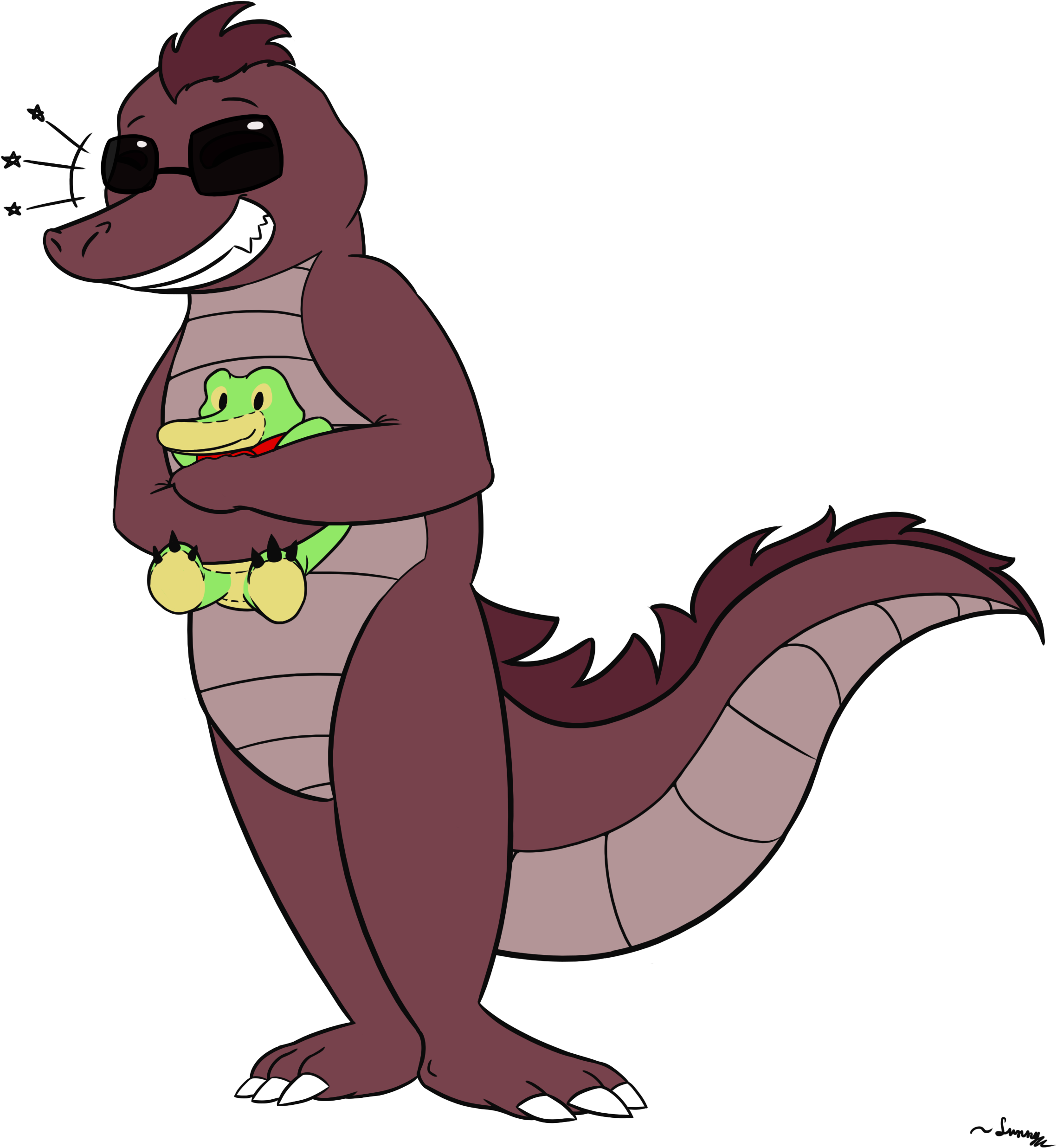 Download My First Commission A Cute Gator Holding Another Cute - Game ...