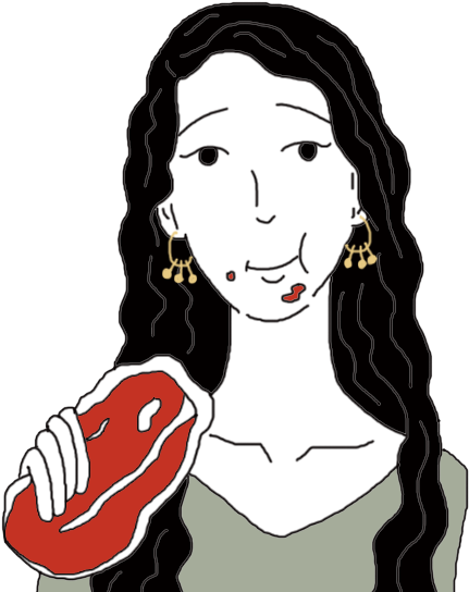 Cartoon Girl Eating Ribs Clipart - Full Size Clipart (#1678494 ...