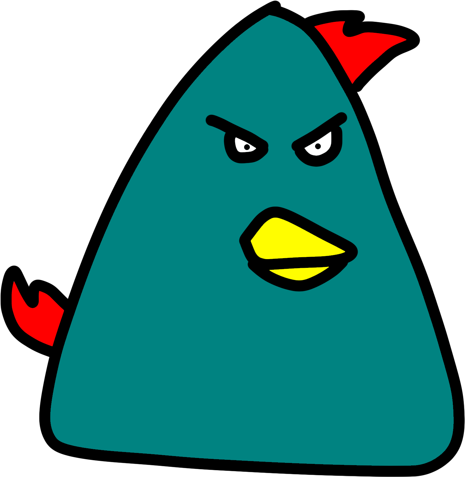 Triangle Teal Bird - Wiki Clipart - Full Size Clipart (#1683454 ...