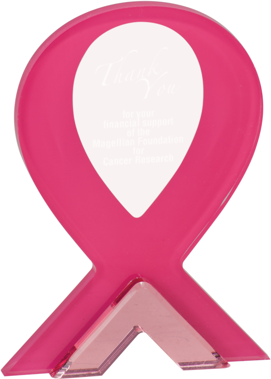 Download Pink Ribbon Stand-up Acrylic Award - Awareness Acrylic Award ...