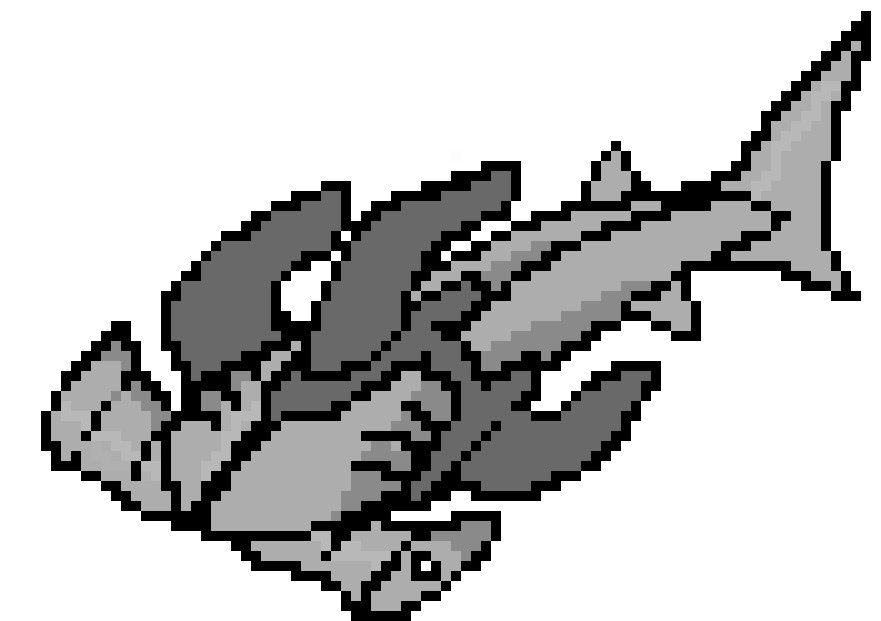 Hammerhead Fakemon Prototype - Pixel Art Clipart - Full Size Clipart ...