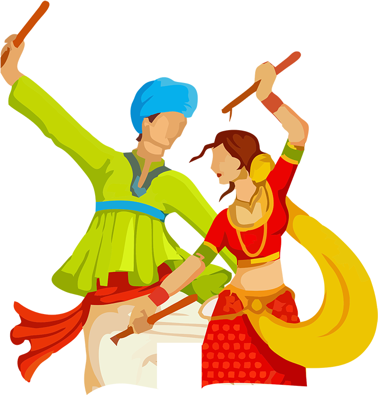 Download India Clipart Tradition - Gujarati Garba - Png Download ...