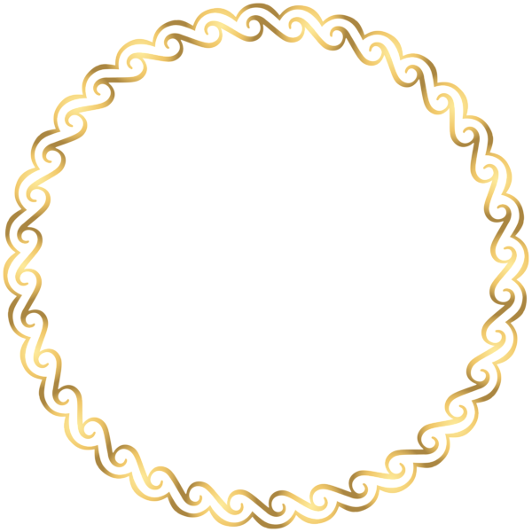 Download Round Border Deco Frame Png Clip Art - Art Deco Frame Round ...