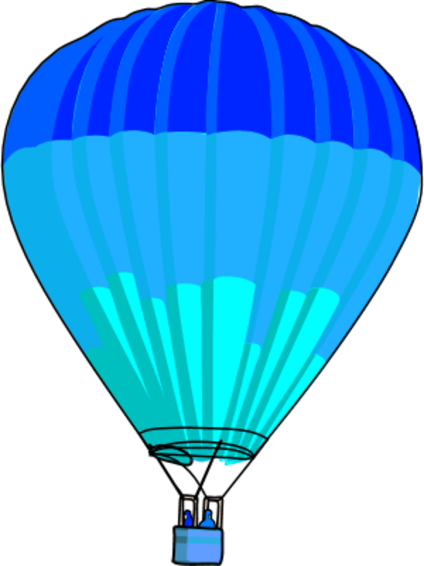 Vector Clip Art - Hot Air Balloon Clip Art Blue - Png Download - Full Size Clipart (#176397 ...