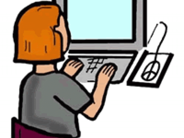 Person On Computer Clipart - Png Download - Full Size Clipart (#1700626 ...