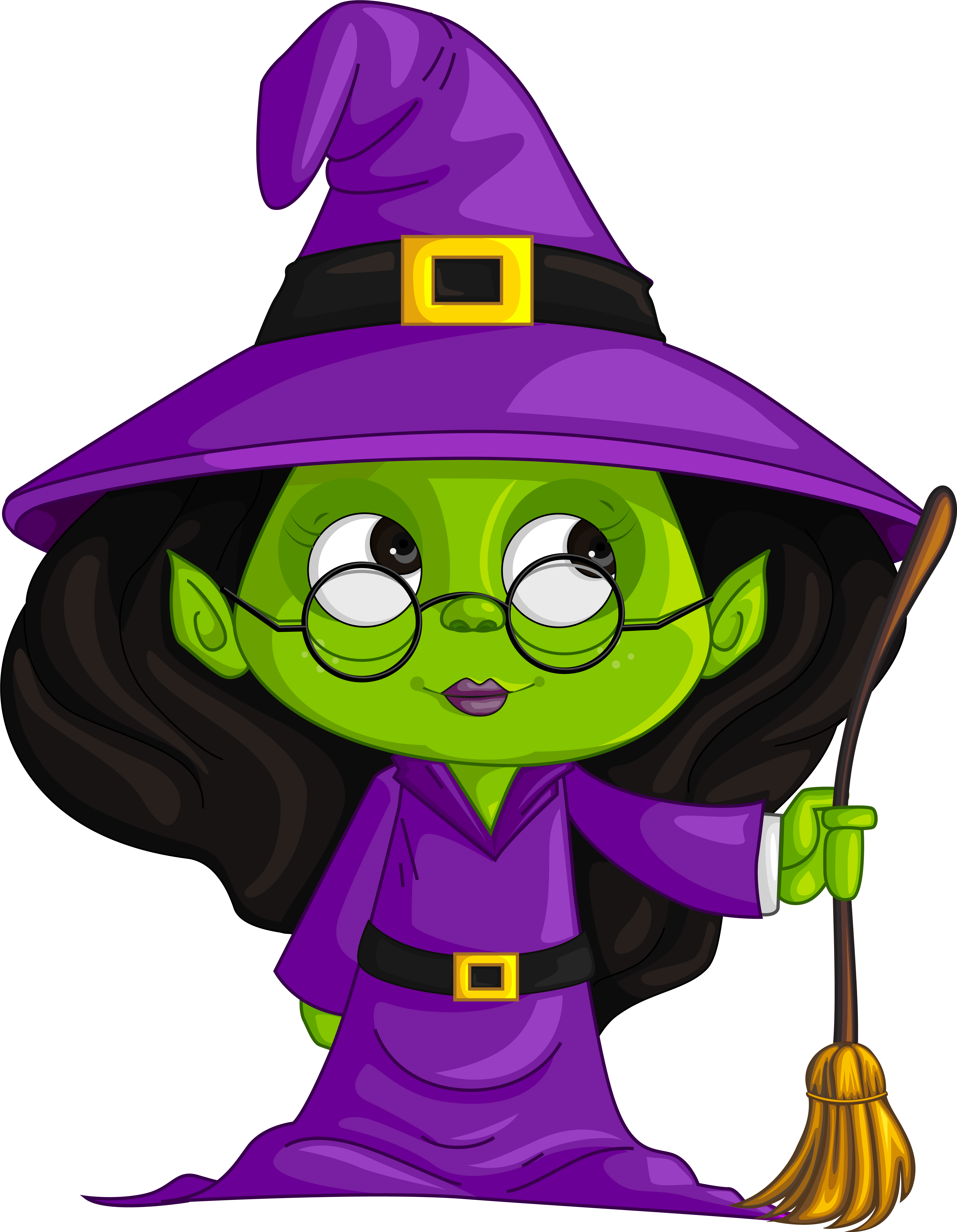 Download Purple Witch Png Clipart Image - Halloween Clipart Witch Png ...
