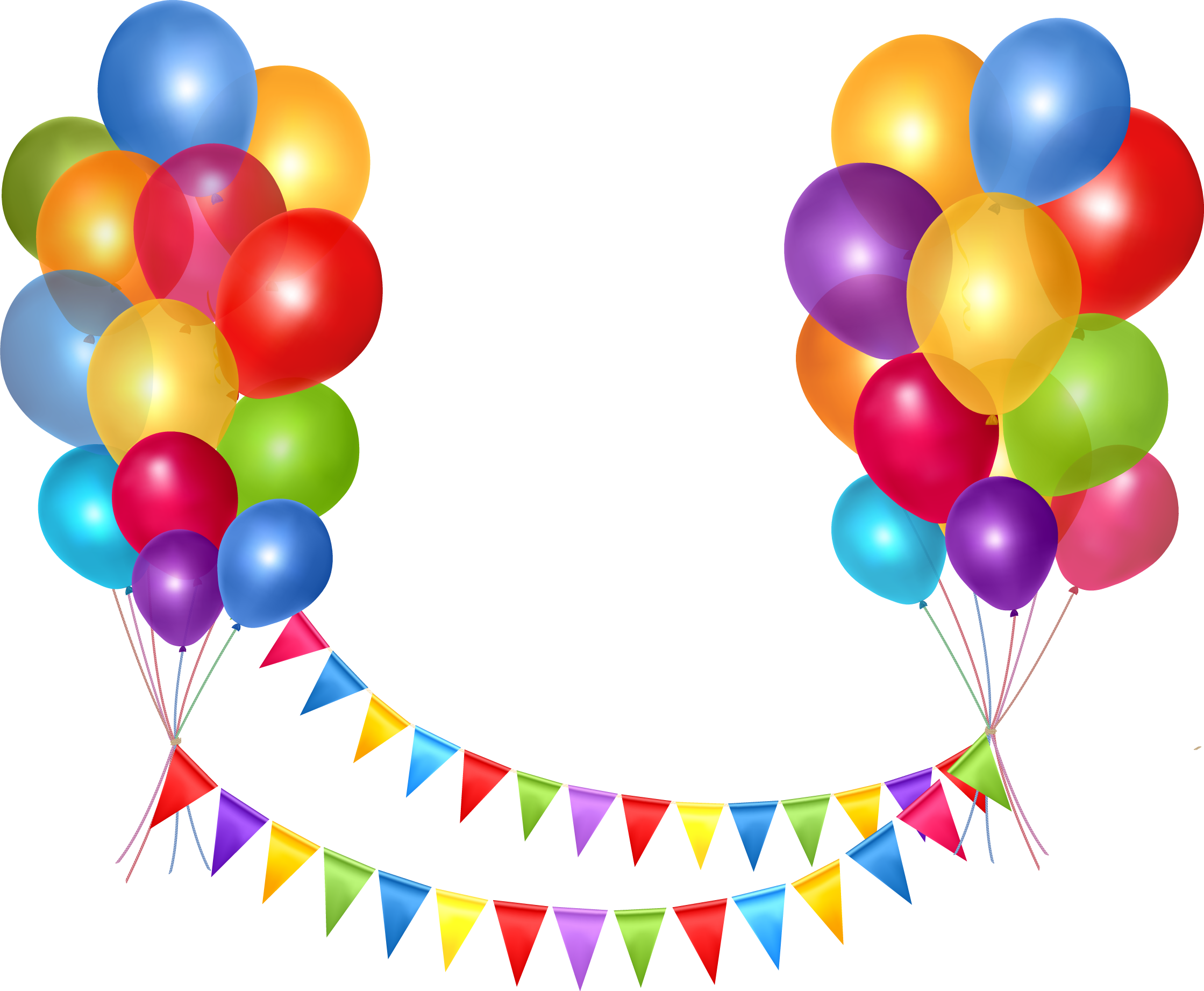 Открыть В Полном Размере - Banner Balloons Clip Art - Png Download ...