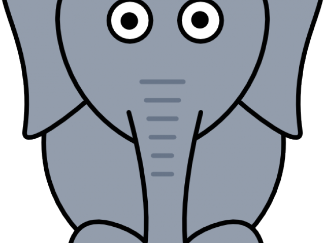 Download Elephant Clipart Giraffe - Kresleny Slon Png Transparent Png ...