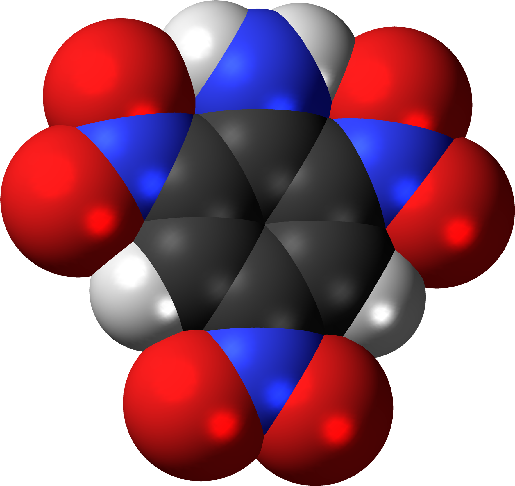 Download 2,4,6 Trinitroaniline 3d Spacefill - Graphic Design Clipart ...