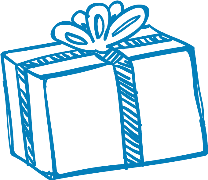 Blue Gift - Blue Clipart - Full Size Clipart (#1732631) - PinClipart