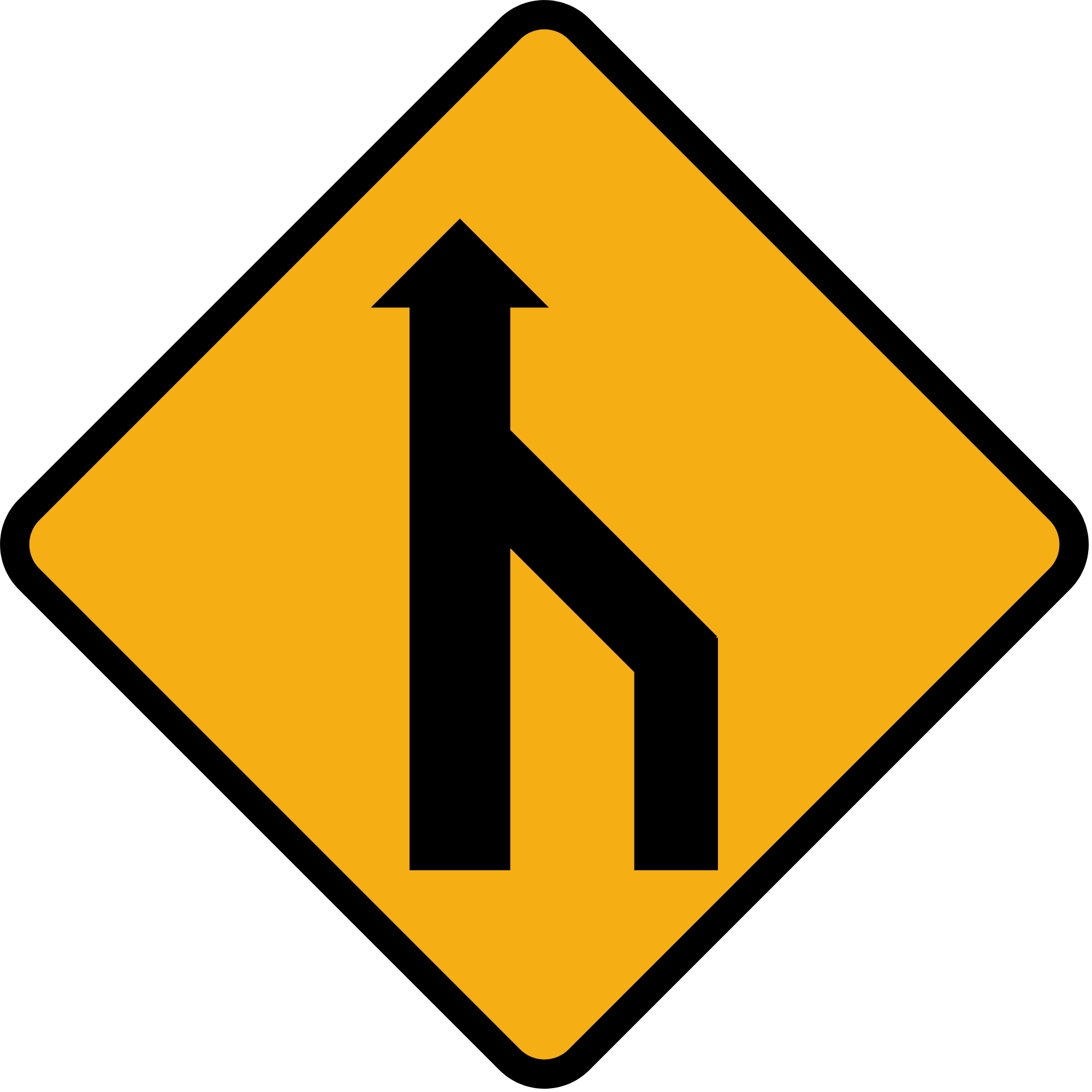 Diamond Clipart Single - Line Merge Sign - Png Download - Full Size ...