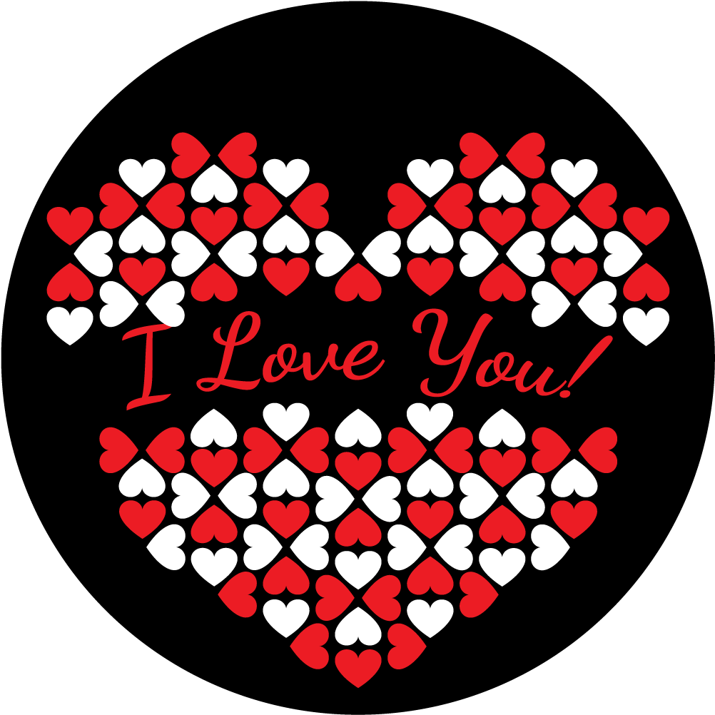 Apollo Design C2-1211 I Heart You Glass Pattern - Heart Clipart - Full ...