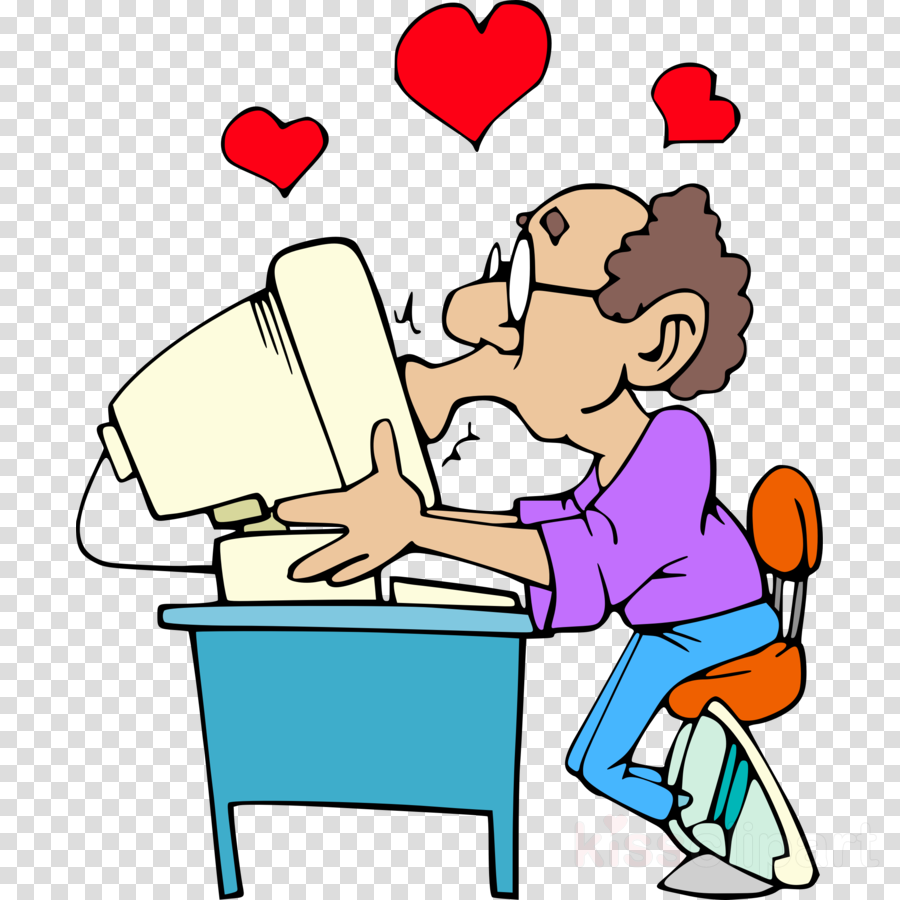 Free Computer User Clipart Clip Art - Love Your Computer Cartoon - Png ...