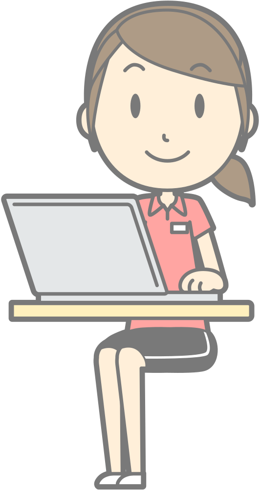 Female Computer User - Cartoon Clipart - Full Size Clipart (#1740596 ...